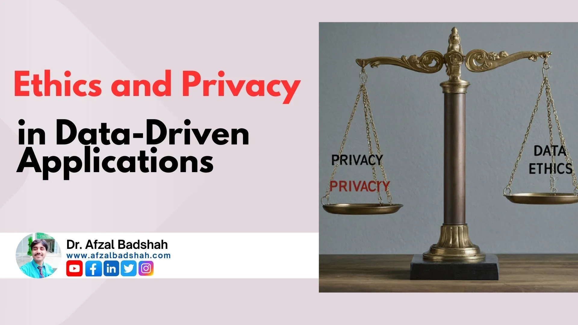 Ethics and Privacy in Data-Driven Applications - Afzal Badshah, PhD